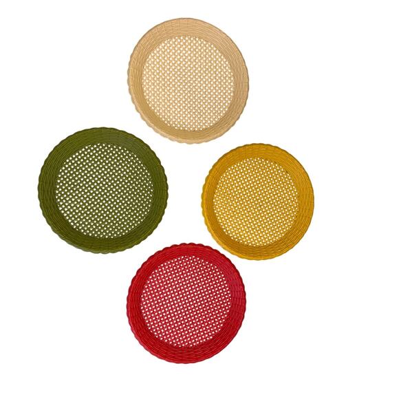 Vintage | Dining | Vintage Reusable Plastic Paper Plate Holders 4 Pack ...